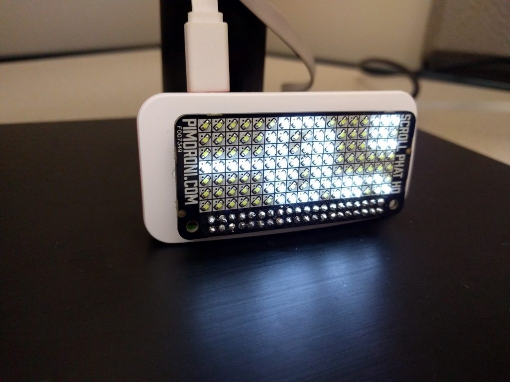 Raspberry Pi Zero W LED matrix stock ticker code and demo ← ABrandão.com