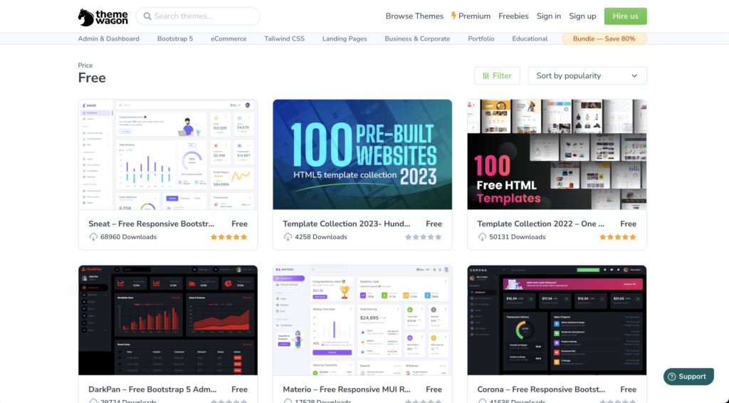Best modern 2024 HTML (free) website templates and designs ← ABrandão.com